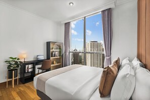 Apartamento, 2 quartos, vista para a cidade | Vista do quarto