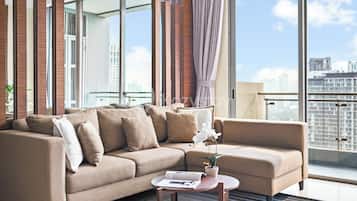 Apartamento, 2 quartos, Vista para a cidade | Sala