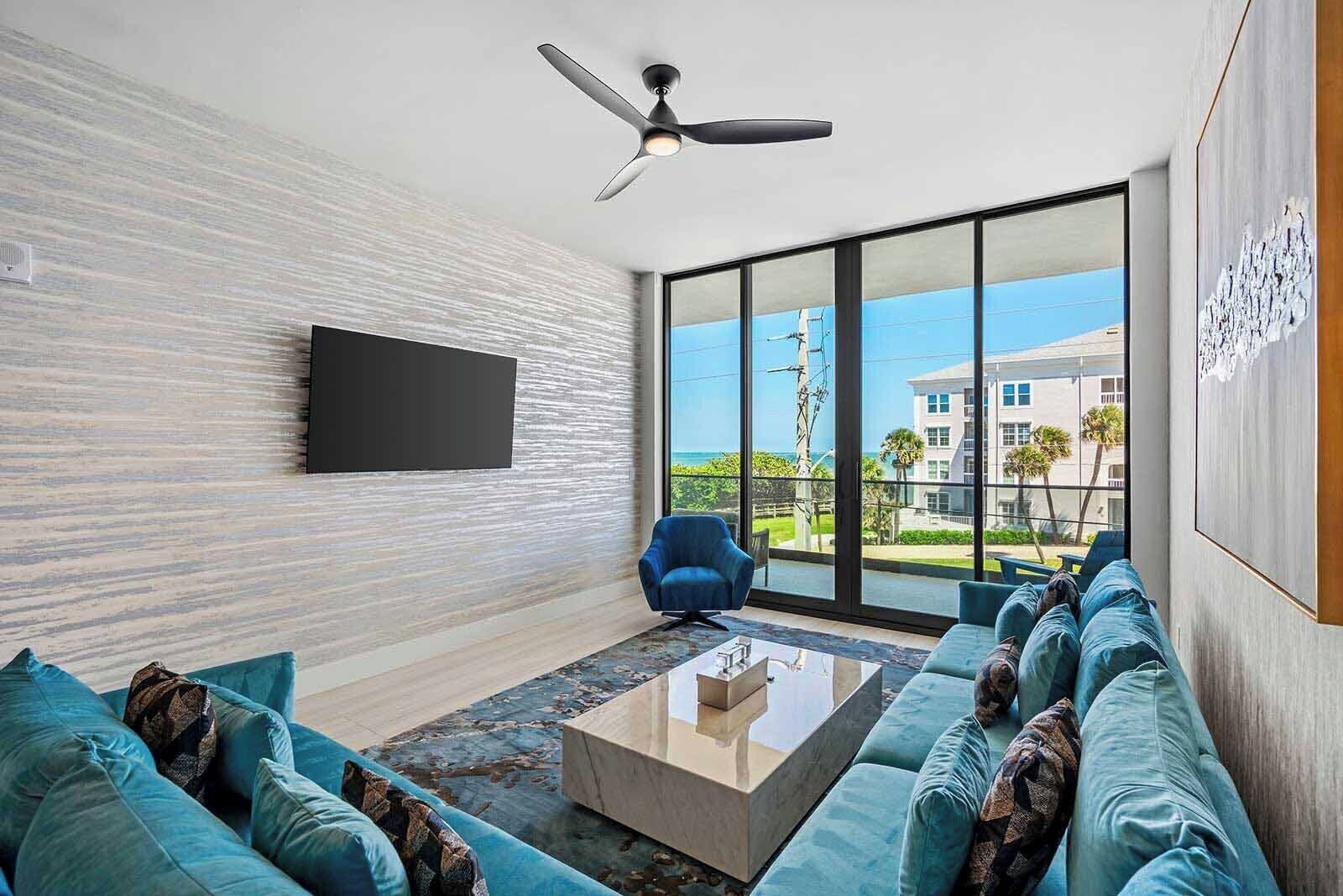 Sandy Solace | Stylish Ocean View Condo W/ Pvt Balcony, Luxe Lr/dr & Huge Master - Melbourne Beach, FL