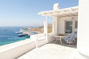 Casa, 2 quartos, cozinha, vista para o mar | Terraço/pátio interior