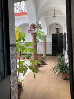 Apartamento, 1 quarto, pátio, vista para o jardim | Pormenores do exterior