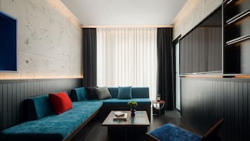 Suite Familiar | 1 quarto, secretária, cortinas/cortinados opacos, quartos insonorizados