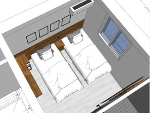 Quarto duplo, vista para a cidade | Wi-Fi de cortesia