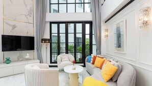 Villa, 4 quartos, acessível, fumadores | Sala