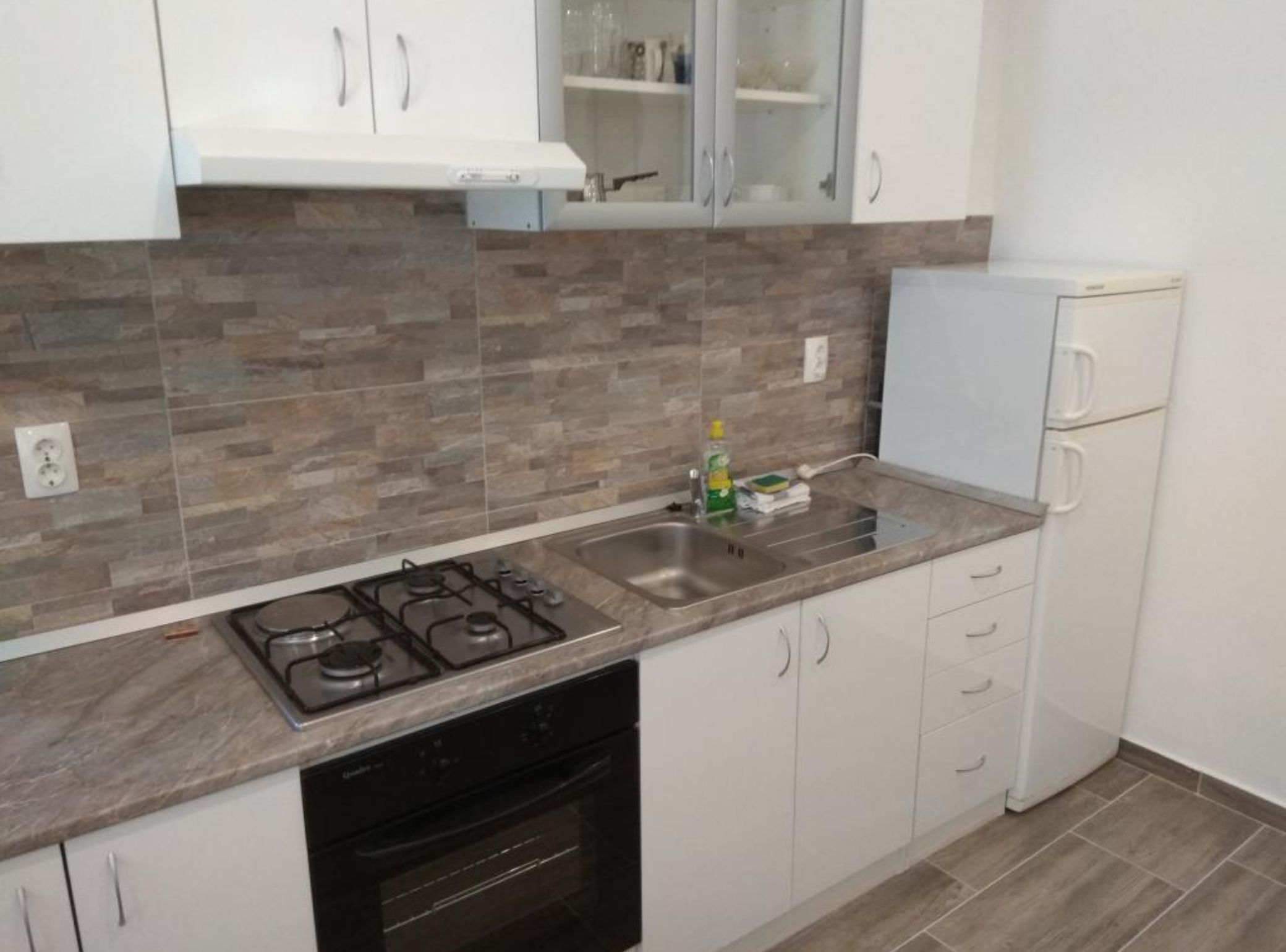 Apartamento (Studio Apartment with Private Terrace) | Cozinha privada | Geladeira