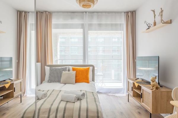 Suite-Estúdio Comfort, varanda, Vista para a cidade | Com decoração personalizada, com mobília individualizada