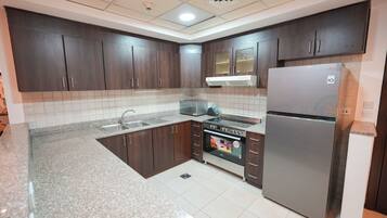 Apartamento Deluxe, vista para o canal | Cozinha privada