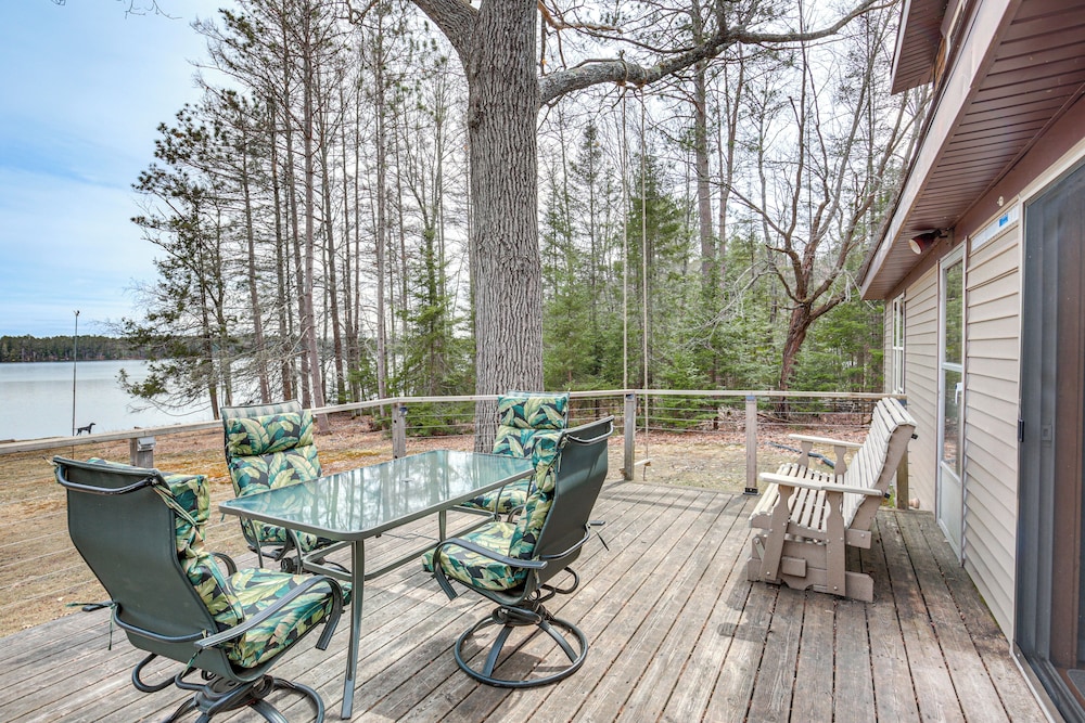 Private Dock, Deck & Yard: Deerskin Lake Retreat! - Eagle River, WI