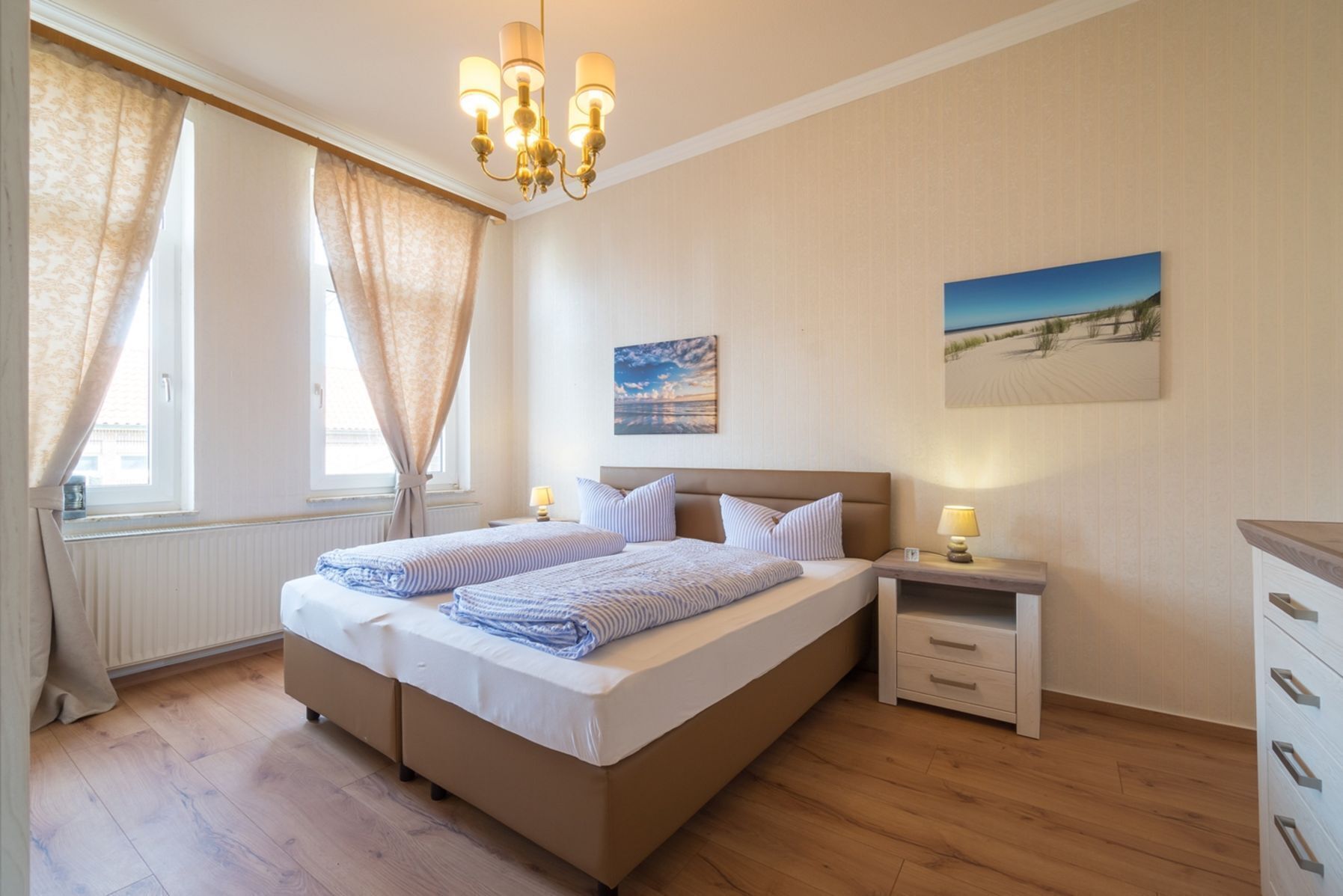 Suite-comfort-private Bathroom-courtyard View-apartment Austernfischer - Borkum