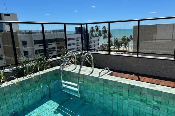 Suíte estúdio conforto, 1 cama Queen, para não fumantes, geladeira e micro-ondas | Piscina | Piscina externa