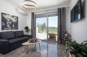 Casa de Férias Deluxe, vista para o vale | Sala de estar