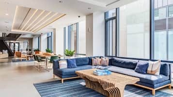 Apartamento superluxo, 1 cama Queen e sofá-cama, para não fumantes, ar-condicionado | Lounge