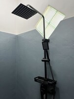 Quarto casal | Banheiro | Chuveiro, produtos de toalete grátis, toalhas de banho, sabonete