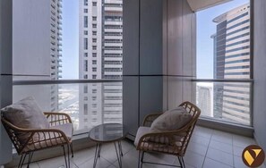 Apartamento de Luxo, varanda, vista para a marina | Varanda