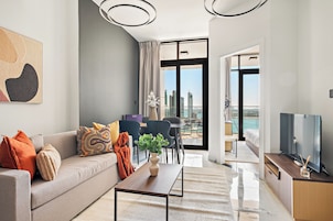 Apartamento Exclusivo | Sala de estar | Smart TV de 50 polegadas com canais digitais