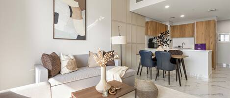 Apartamento Nobre | Sala de estar | Smart TV de 50 polegadas com canais digitais