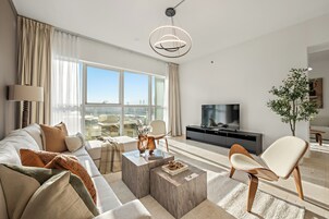 Apartamento Nobre | Sala de estar | Smart TV de 50 polegadas com canais digitais 