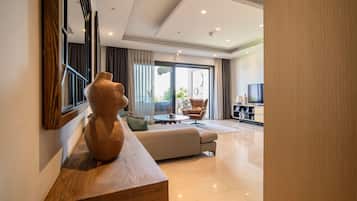 Villa Executiva, vista para o mar | 1 quarto, roupa de alta qualidade, minibar, Wi-fi grátis