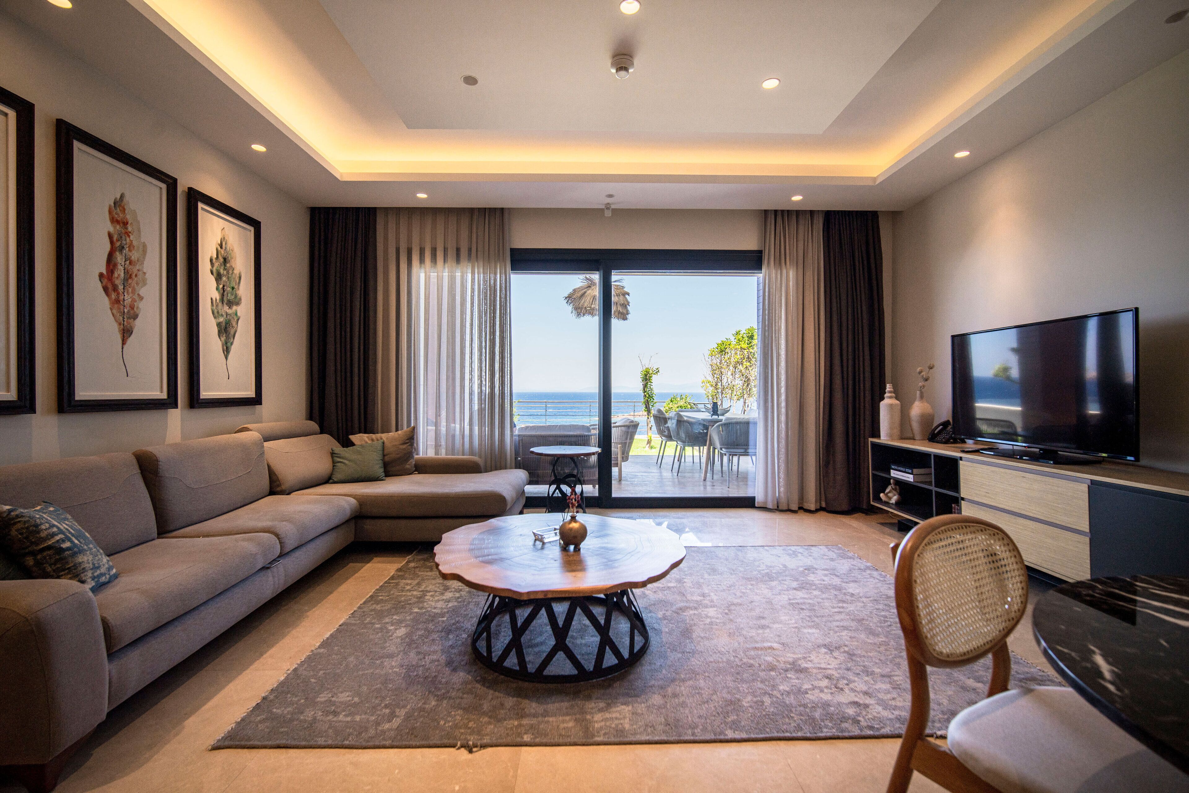 Vila superior, vista para o mar | Roupas de cama premium, frigobar, Wi-Fi de cortesia, roupa de cama