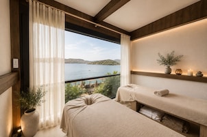 Sauna, banho turco, tratamentos corporais, manicures e pedicures