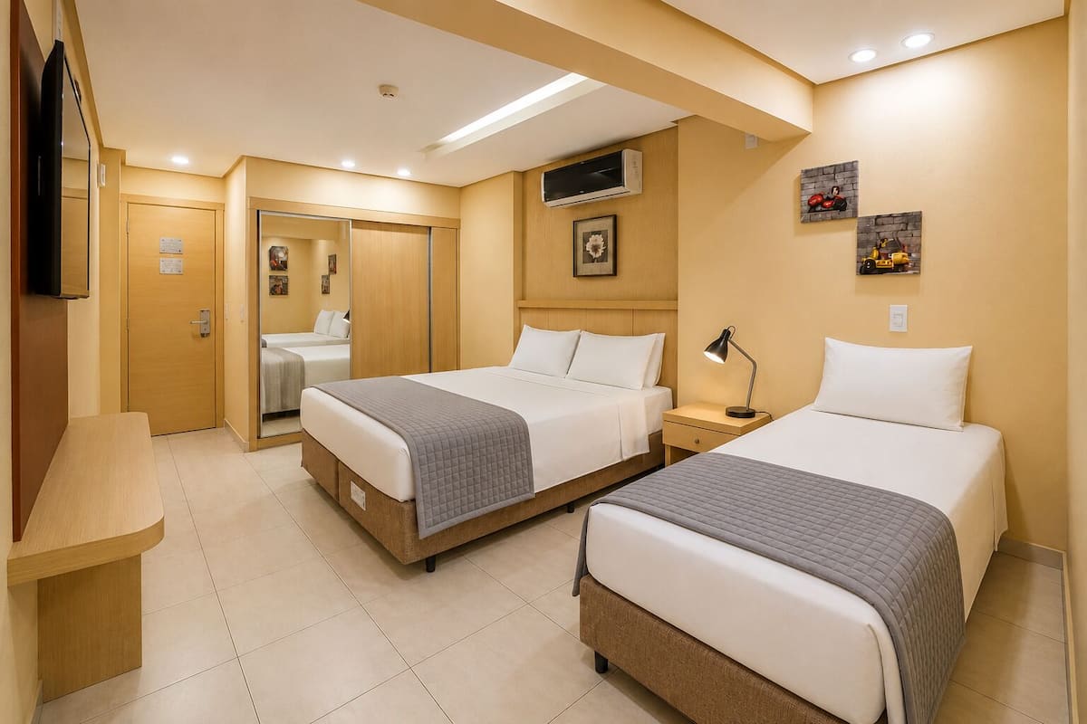 Estúdio conforto, várias camas, para não fumantes, vista para o jardim | 1 quarto, roupas de cama premium, camas com colchões pillow-top