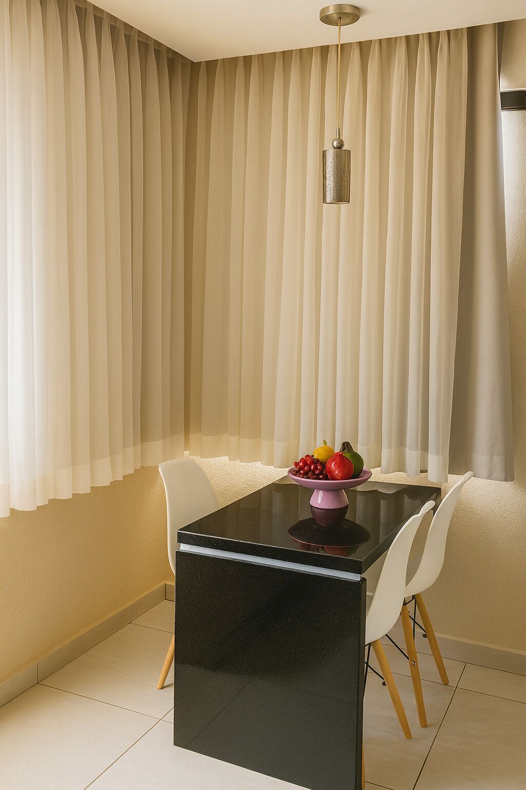 Apartamento conforto, várias camas, para não fumantes, vista para o jardim | Sala de jantar