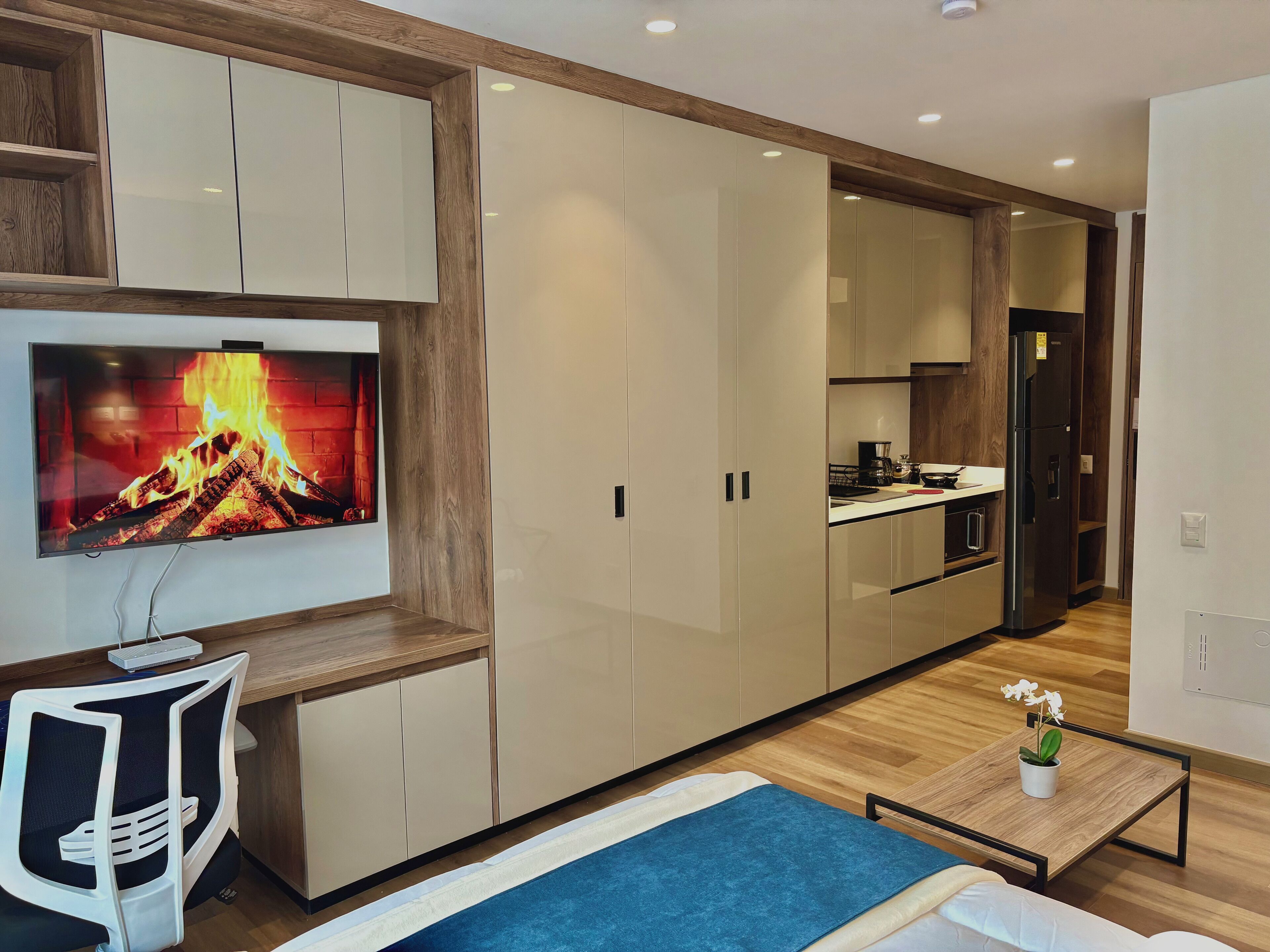 Apartamento Standard | Secretária, secretária adequada para computadores portáteis 