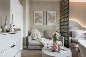 Apartamento design | 2 quartos, individualmente decorados, individualmente mobiliados