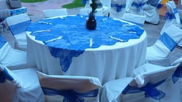 Área externa para banquete