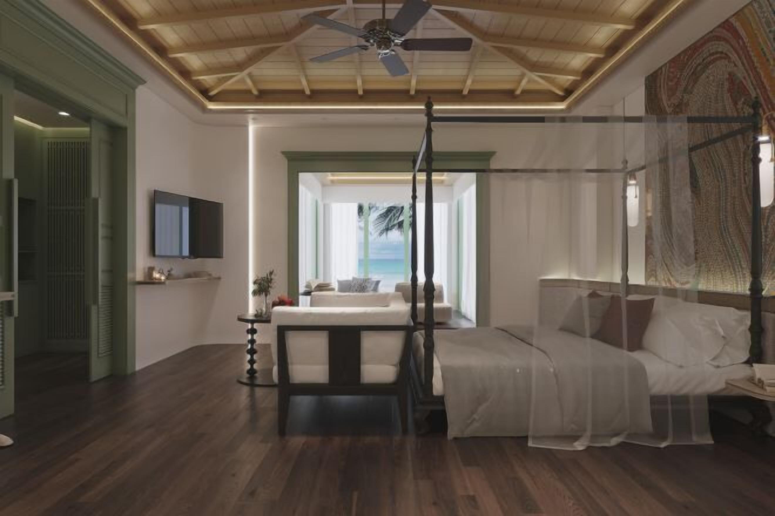 Cofres nos quartos, escrivaninha, espaço de trabalho para notebook