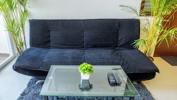 Estúdio, vista para a cidade | Área de estar