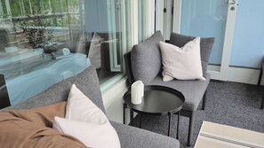 Apartamento premium, vista para a cidade | Terraço/pátio