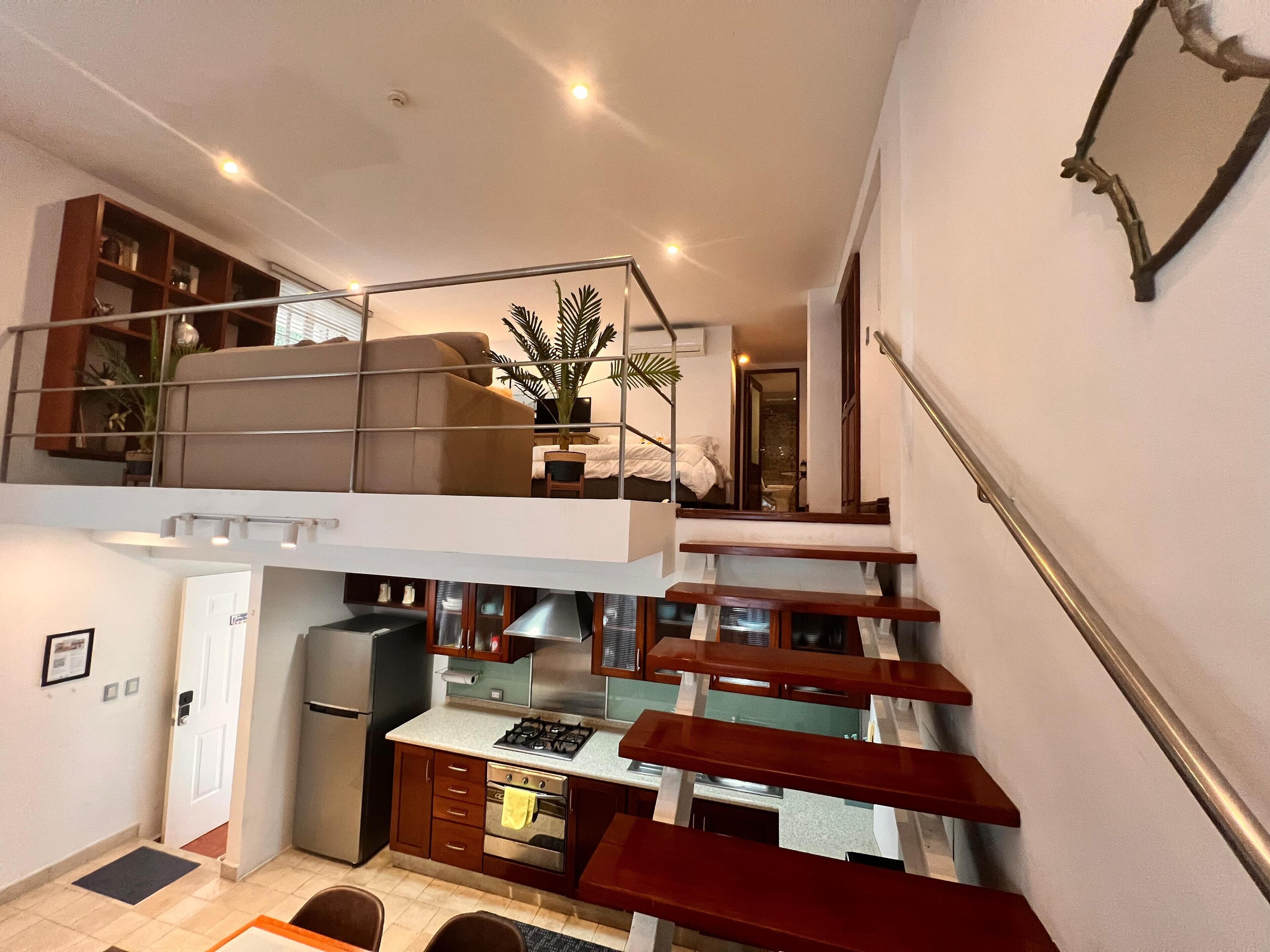 Apartamento, 1 quarto, Vista para a cidade | Sala