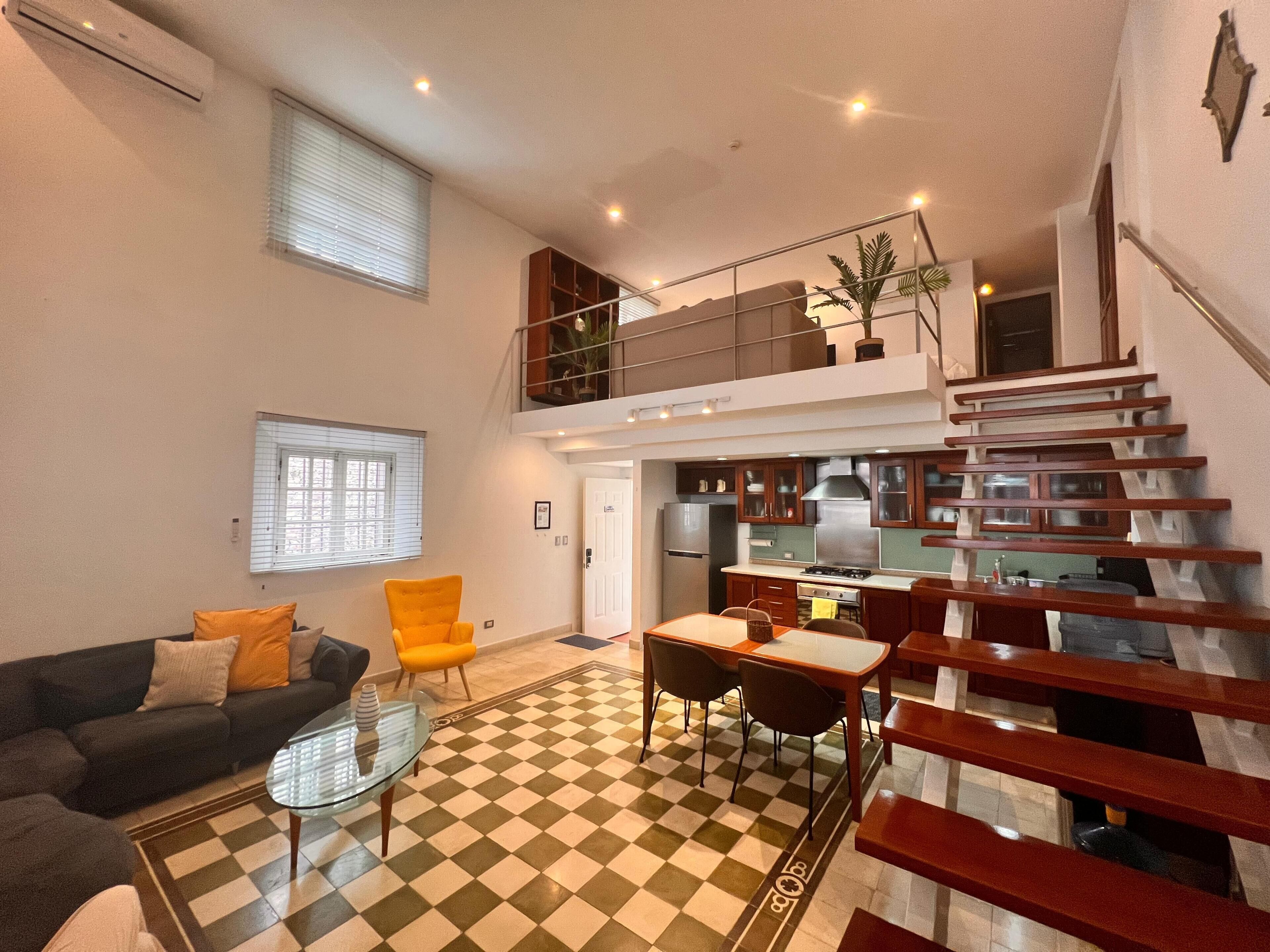 Apartamento, 1 quarto, vista para a cidade | Sala de estar