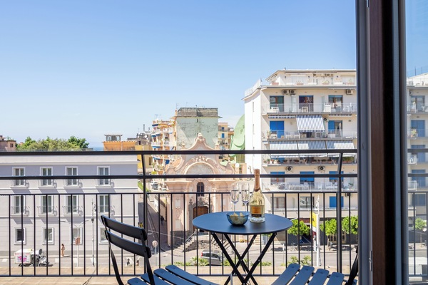 Quarto Duplo Deluxe, varanda, Vista para a cidade | Varanda