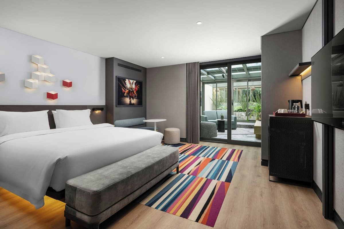 Suite, 1 quarto, terraço | Wi-fi grátis, roupa de cama fornecida