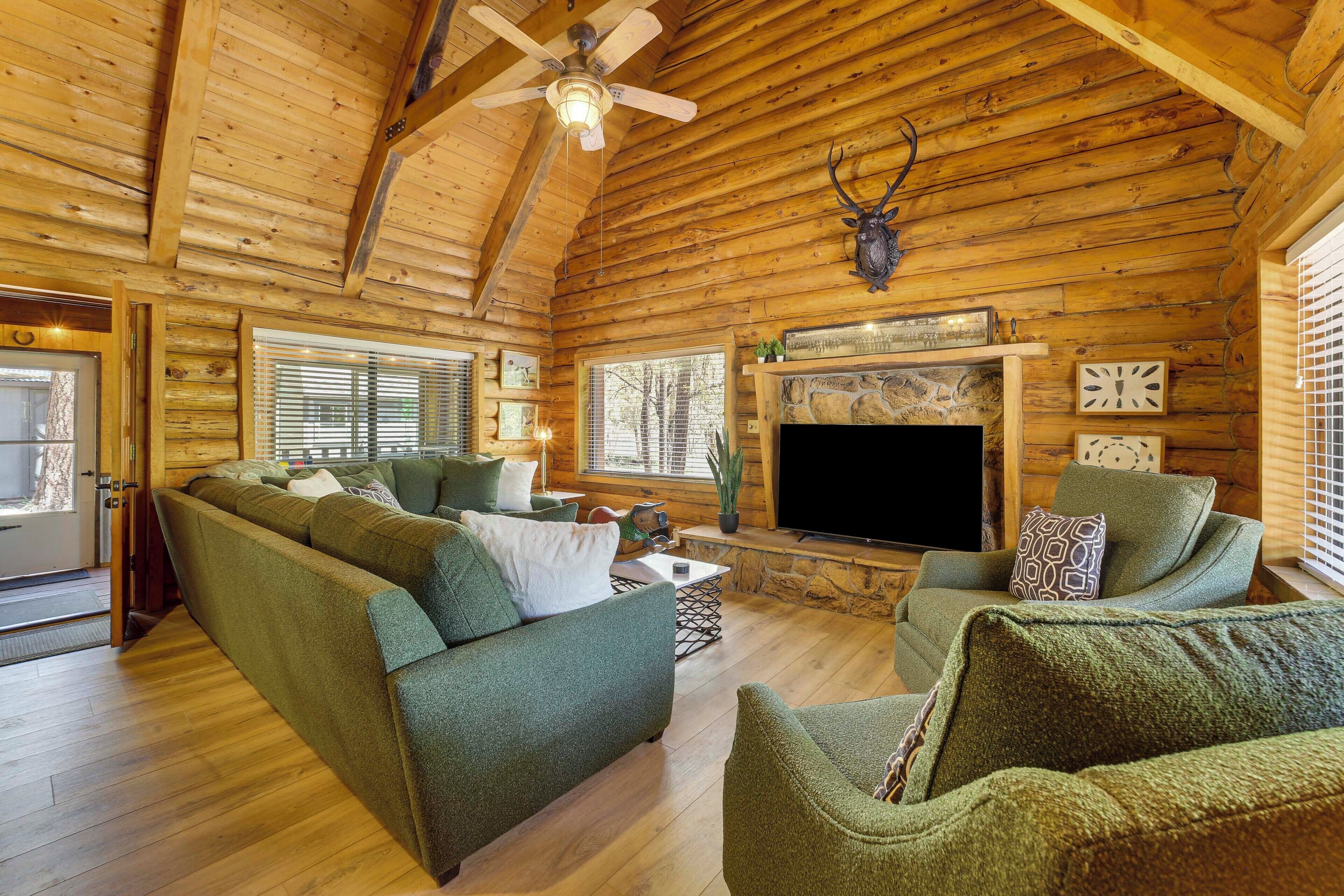 Covered Deck, Private Acreage: Log Cabin In Pine - Strawberry, AZ