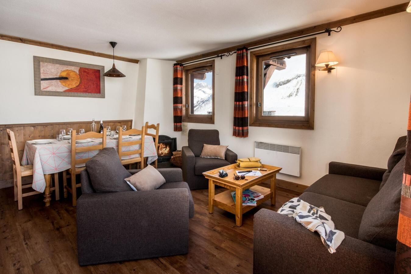 Wifi, Skivakanties Aan De Piste, Balkon, Open Haard Of Houtkachel, Televisie, Ski-kluis, 65m² - Tignes