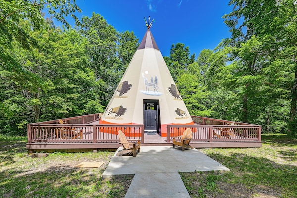 5 Mi To Mammoth Cave Np: Teepee Studio Escape - Mammoth Cave, KY