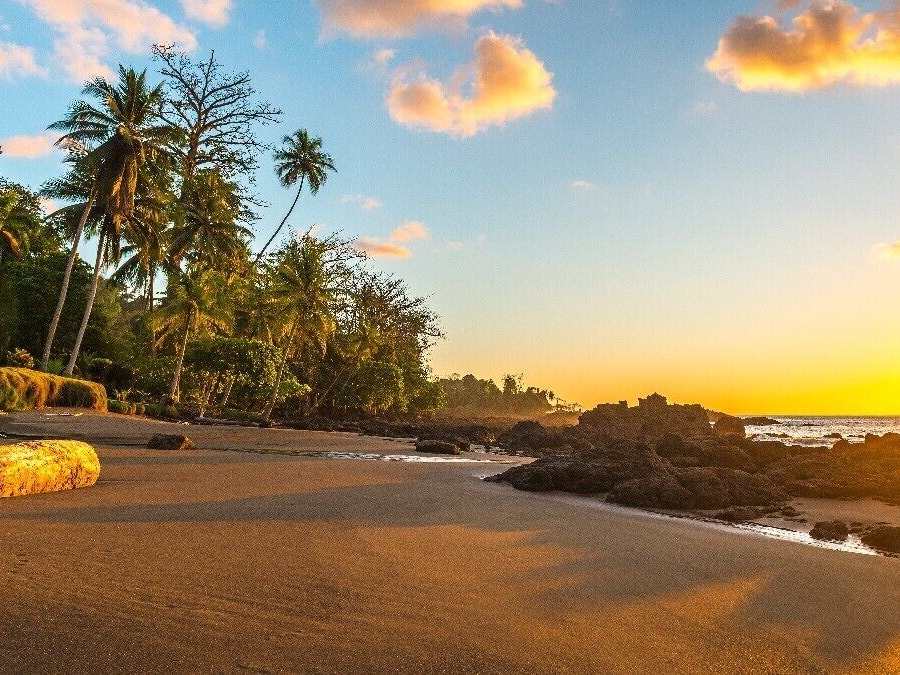 Perto da praia, areia branca