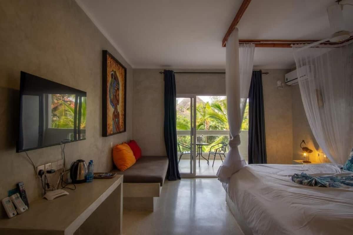 Quarto casal, vista para o jardim