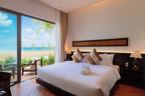 Quarto casal premier, de frente para o oceano | Frigobar, cofres nos quartos, Wi-Fi de cortesia, roupa de cama