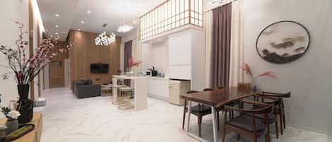 City White Room | Sala de estar | Televisor de 40 polegadas com canais por cabo, piso aquecido