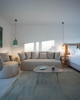 Apartamento, 1 quarto, varanda, vista para o mar | Sala de estar