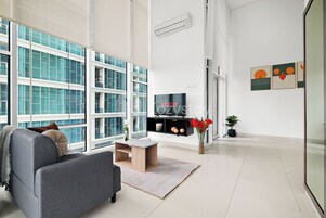 Apartamento, 1 quarto, Vista para a cidade | Sala de estar