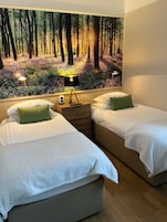 Quarto duplo | Escrivaninha, Wi-Fi de cortesia