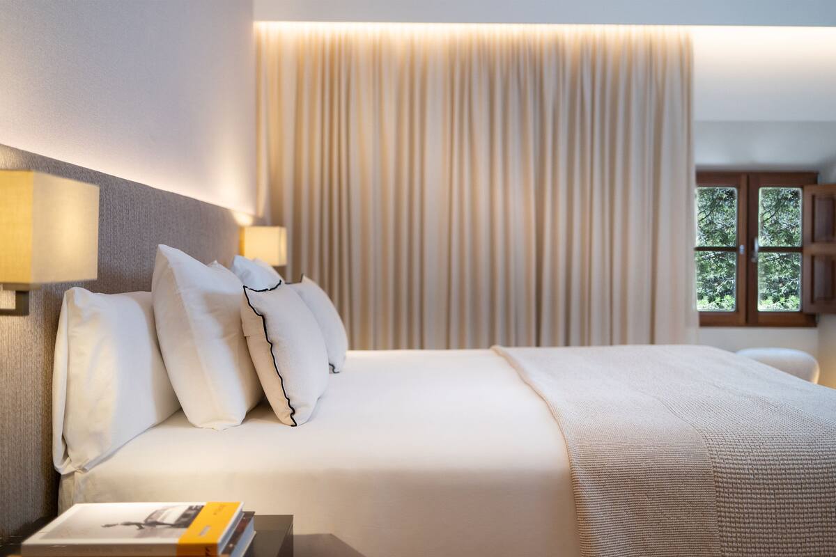 Lençóis de algodão egípcio, roupa de alta qualidade, minibar