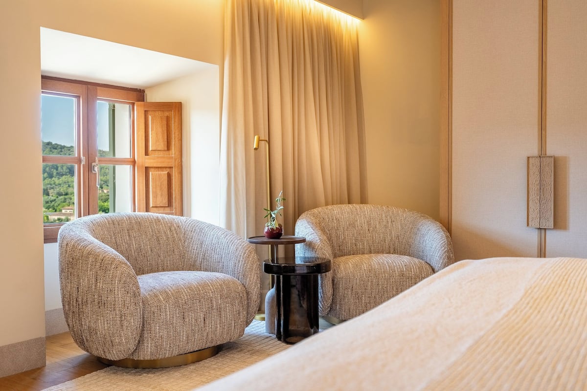 Lençóis de algodão egípcio, roupa de alta qualidade, minibar
