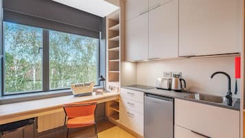 Estúdio | Cofre no quarto, cortinas/cortinados opacos, Wi-fi grátis