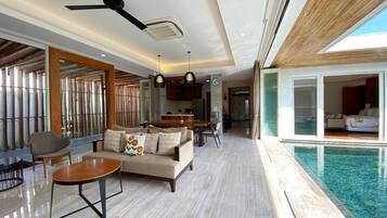 Villa de Luxo, 4 quartos, piscina privativa | Sala
